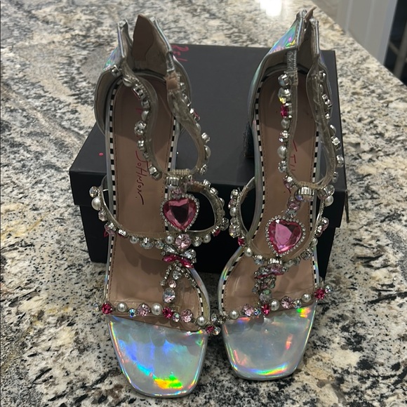 Betsey Johnson | Shoes | Holographic Embellished Womens Heels | Poshmark